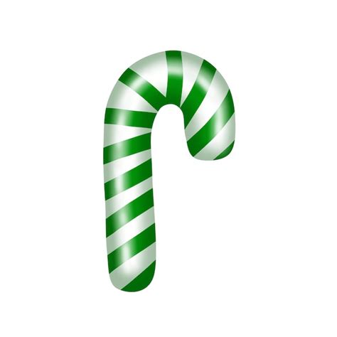 Premium Psd Green Candy Cane