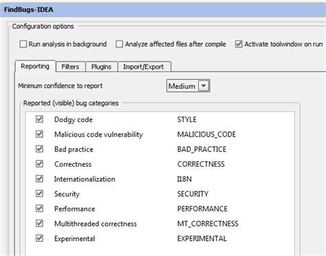 Java Matching Error Level In Findbugs Intellij And Maven Stack Overflow