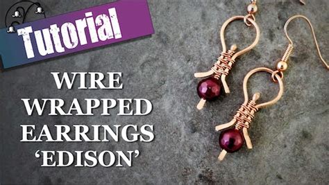 Wire Wrapped Earrings Tutorial Features Hammered Wire Ends The