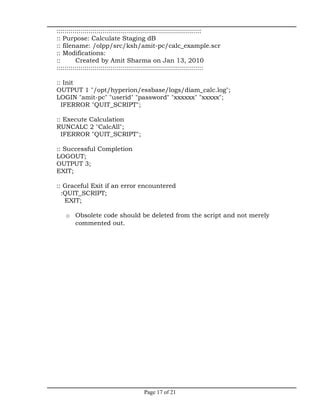 Essbase Coding Standards PDF