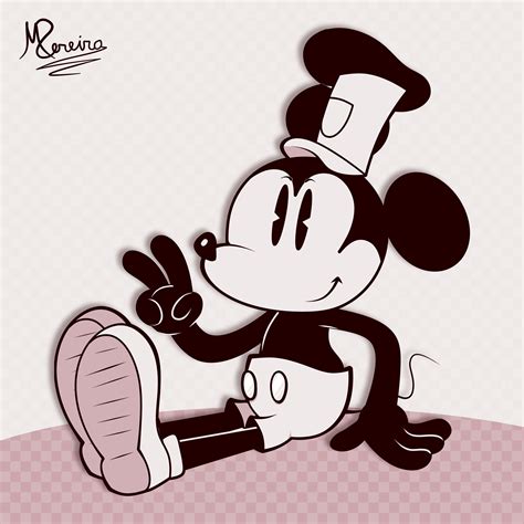 Mickey Mouse Black And White Clipart