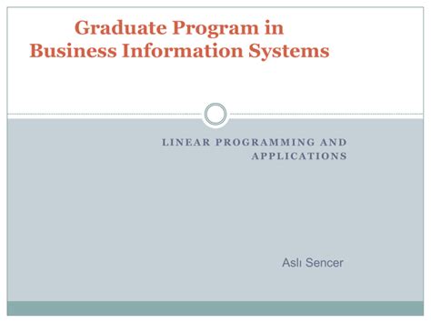 Linear Programming Part 1