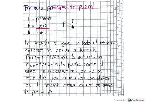 Principio De Pascal Fórmula Y Concepto De Presión Matemáticas