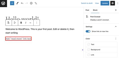 Post Excerpt Block Documentation