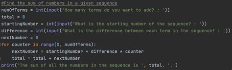 Sum Of An Arithmetic Series