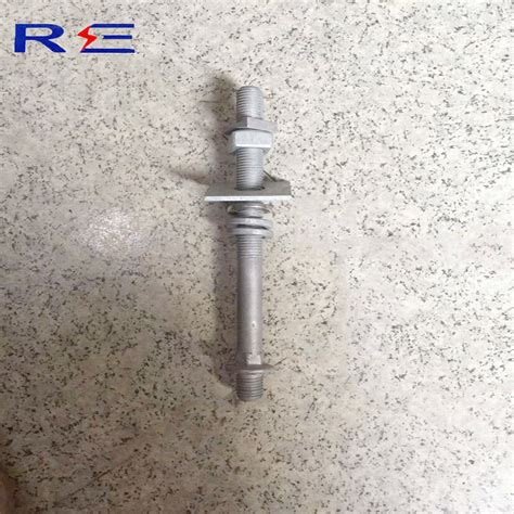 Galvanized Stud Bolt For Pole Line Hardware Stud Bolt And Perno Para