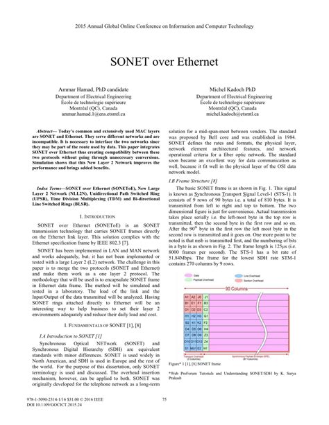Pdf Sonet Over Ethernet