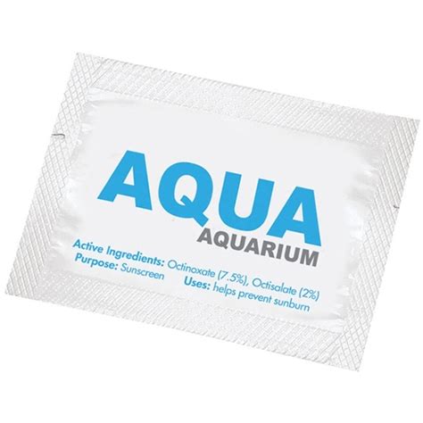 Sunblock Lotion Packets Custom Imprinted With Your Logo