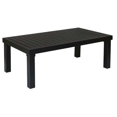 Monterey 44 X 24 Inch Rectangular Aluminum Coffee Table In Aged Black
