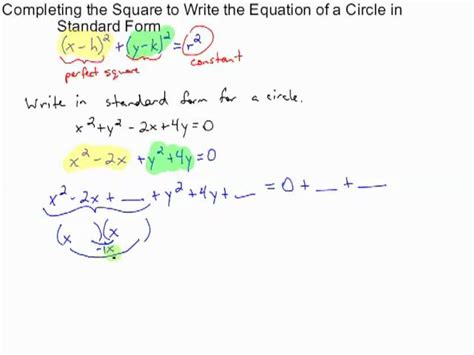 Equation Of A Circle General Form To Standard Worksheet Tessshebaylo