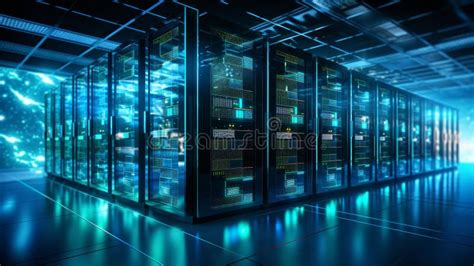 Array Of Data Storage Hard Drives In Internet Data Center Stock Image