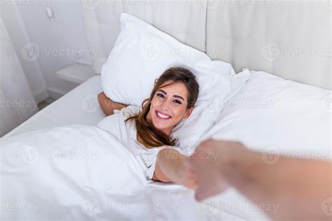 Honeymoon Relationship Guy Date Concept POV View Of Attractive Pretty Charming Lovely Cute