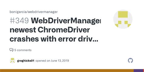 WebDriverManager Newest ChromeDriver Crashes With Error Driver Is For Chrome Issue
