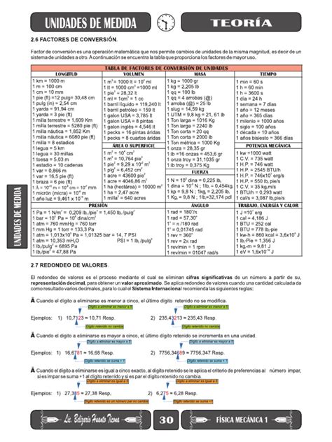 Factores De Conversion Pdf