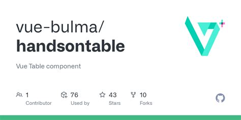 github vue bulma handsontable vue table component