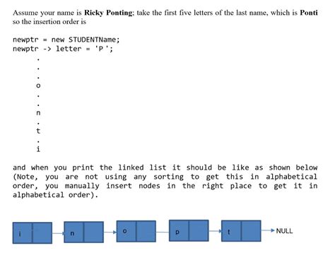 Solved Task 102 Create A Linked List Using The Following