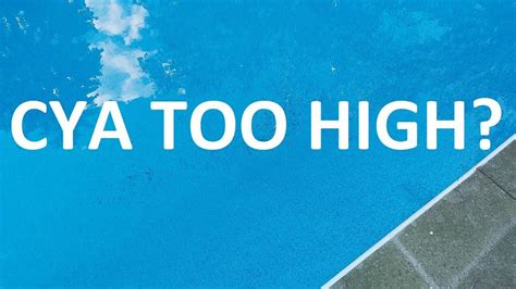 How To Lower Cya In A Pool Youtube