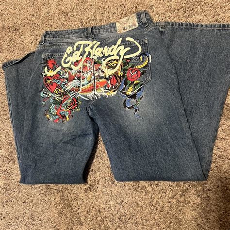 Size 30 Baggy Ed Hardy Jeans Bought From The Depop