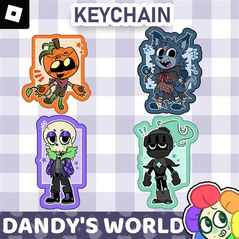 Gancimóc Khóa Acrylic Roblox Dandys World Toons Sự Kiện Halloween
