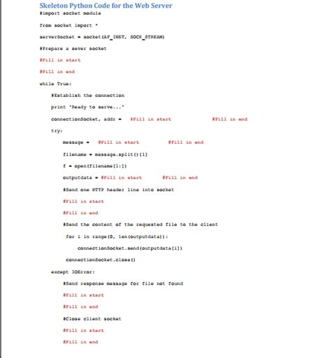 Solved Currently The Web Server Handles Only One Chegg
