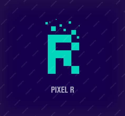 Premium Vector Creative Pixel Letter R Logo Unique Digital Pixel Art