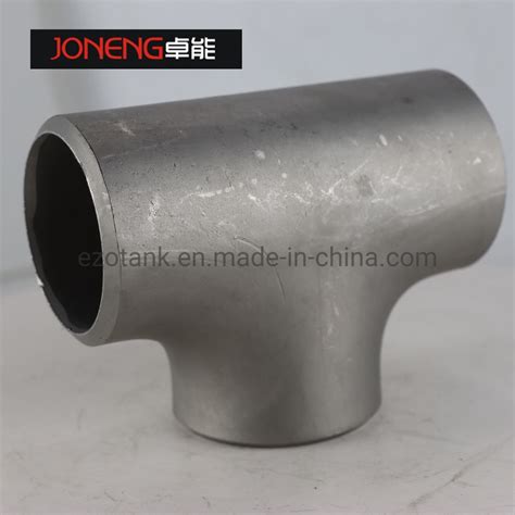 Sus304 Asme B169 Sch 5s 4x2 Npt Pipe Fitting Tee Butt Welded Tee For
