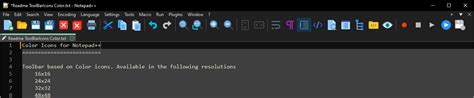 ToolBar Color Icons For Notepad Notepad Community