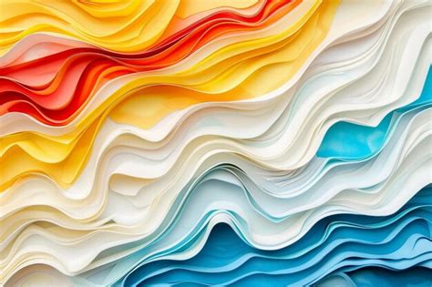 Colorful Abstract Wallpaper With Undulating Lines Premium Ai Generated Image