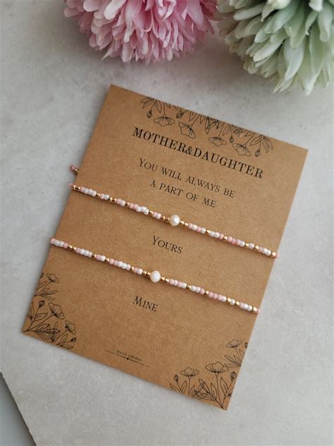 Mother Daughter Bracelet Set Matching Bracelet For Mom And Etsy