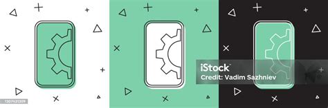 Set Software Webentwicklung Programmierkonzeptsymbol Isoliert Auf