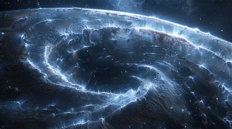 Closeup View Of A Glowing Celestial Body In Space Premium Ai Generated Image
