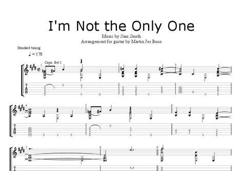 Im Not The Only One Guitar Cover With Tab Martin Jes Buus