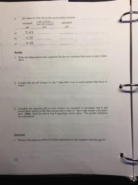 OneClass Experiment Buffers Purpose In This Experiment You Will Prepare Several Buffers And