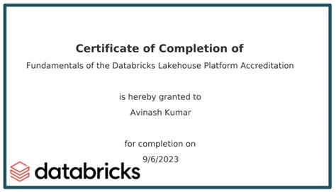 View My Verified Achievement From Databricks Avinash Kumar