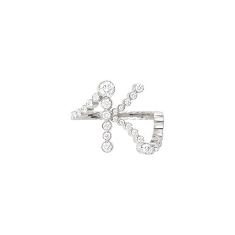Ensemble K 18k White Gold Diamond Ring 108 Carats