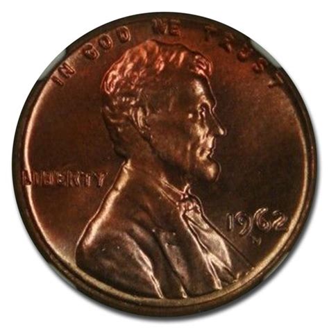1962 D Lincoln Cent Ms 67 Ngc Red