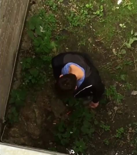Twink Friends Caught Pissing Below A Balcony