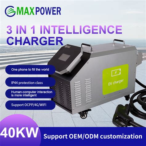 Max Power Dc Fast Charger Ccs2 40kw Portable Mobile Ev Charging Station