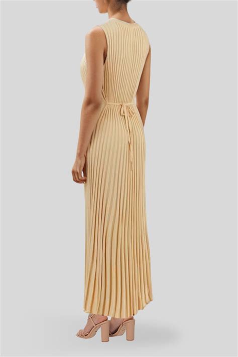Hire Ada Lemon Sleeveless Midi Dress Dissh Glamcorner