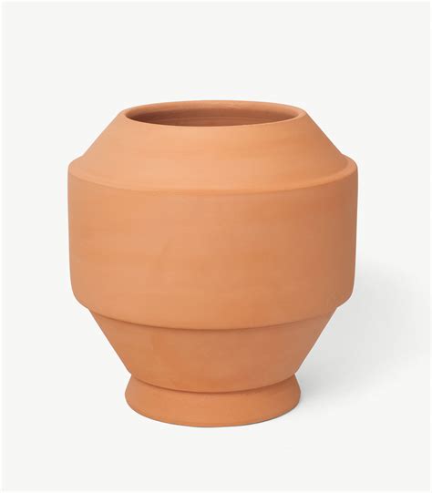 Gaspar Macetero De Barro Torneado Grande Casa Atlântica