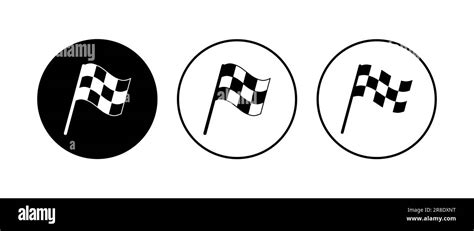 Racing Flag Icon Set Race Flag Iconcheckered Racing Flag Icon Stock