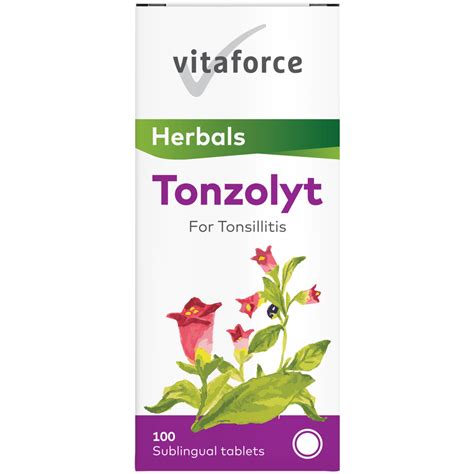 Vitaforce Tonzolyt Tonsillitis Sublingual Tablets 100 Pack Sore