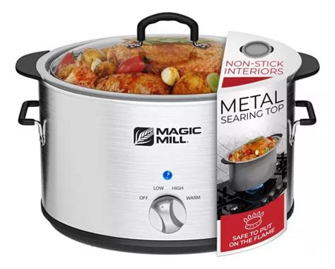 Olla De Cocción Lenta Magic Mill De 10 Cuartos Olla Para Y Mercadolibre