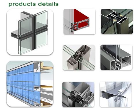 Commercial Exterior Structural Glass Facade Building Wall Panels Aluminum Curtain Wall Suppliers