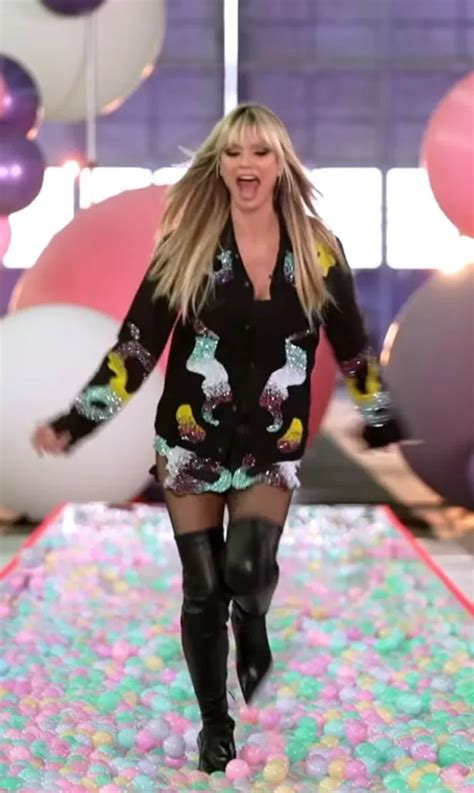 Heidi Klum Parades Endless Legs As She Tests Catwalk Covered In