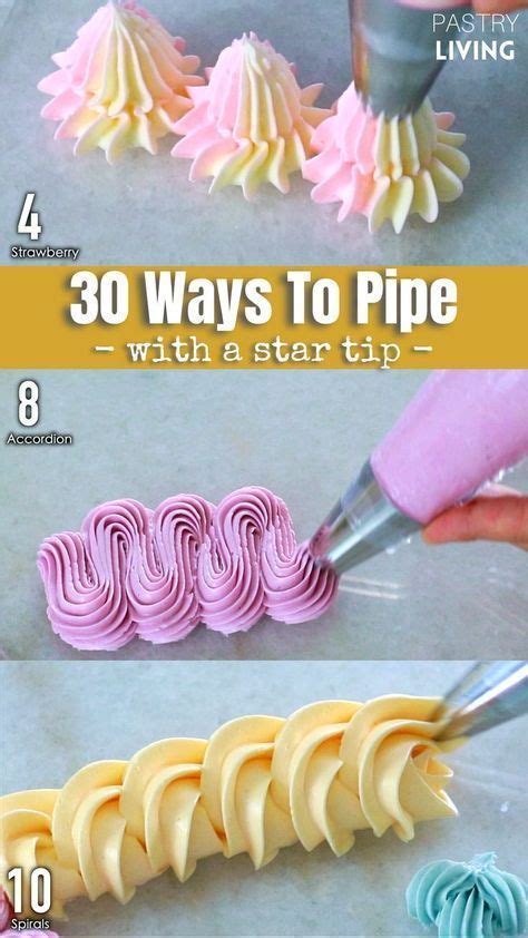 30 Ways To Pipe With Star Tips Cupcake Frosting Techniques Cake