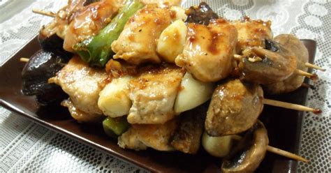 닭고기 버섯 꼬치