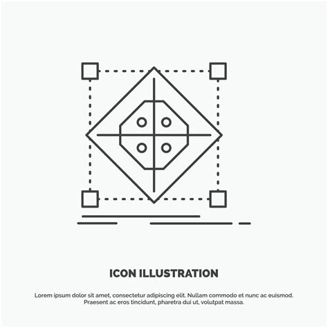 Architecture Cluster Grid Model Preparation Icon Line Vector Gray