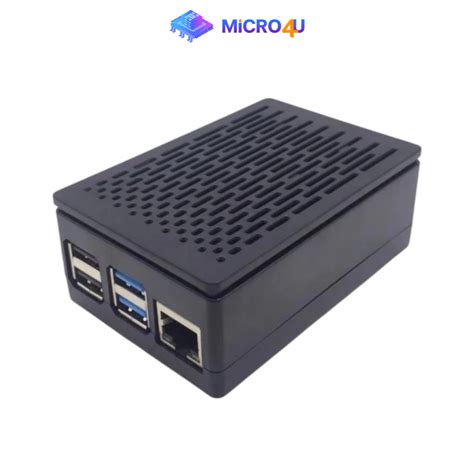 case raspberry pi 4 เคสราสเบอรี่พาย 4 สีดำวัสดุพลาสติก abs ติดพัดลมได้