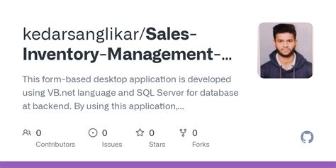 Github Kedarsanglikar Sales Inventory Management System This Form Based Desktop Application